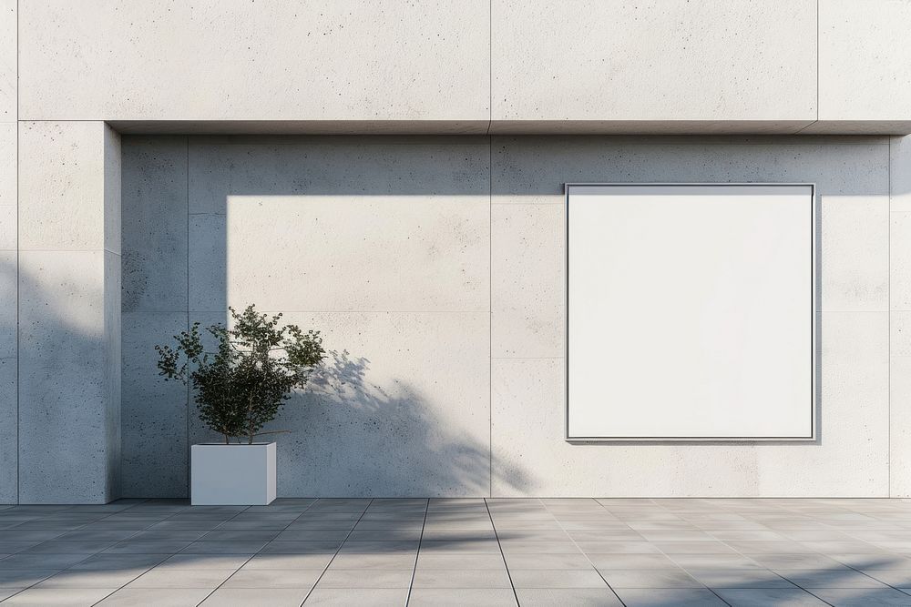 Poster mockup building wall architecture. | Free Photo - rawpixel