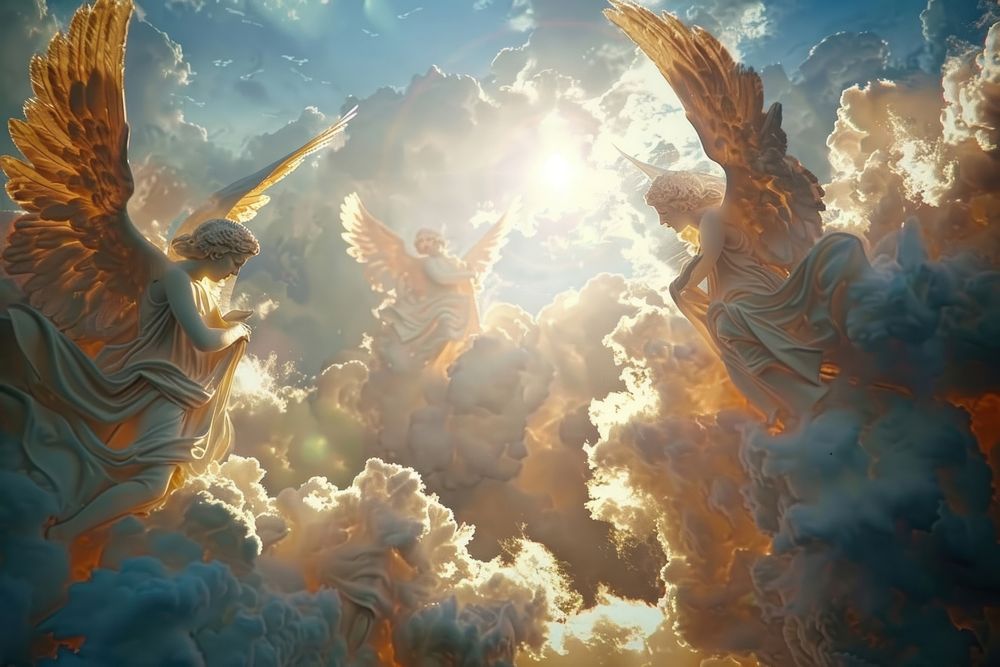 Biblically accurate angels outdoors person | Free Photo Illustration ...