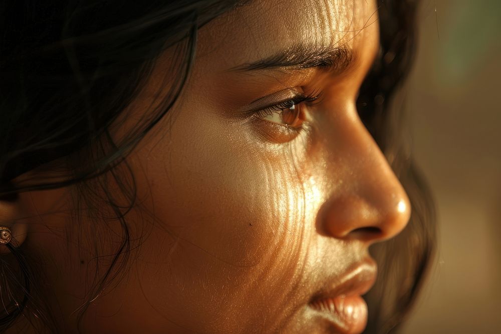 Close indian woman face sweating | Free Photo - rawpixel