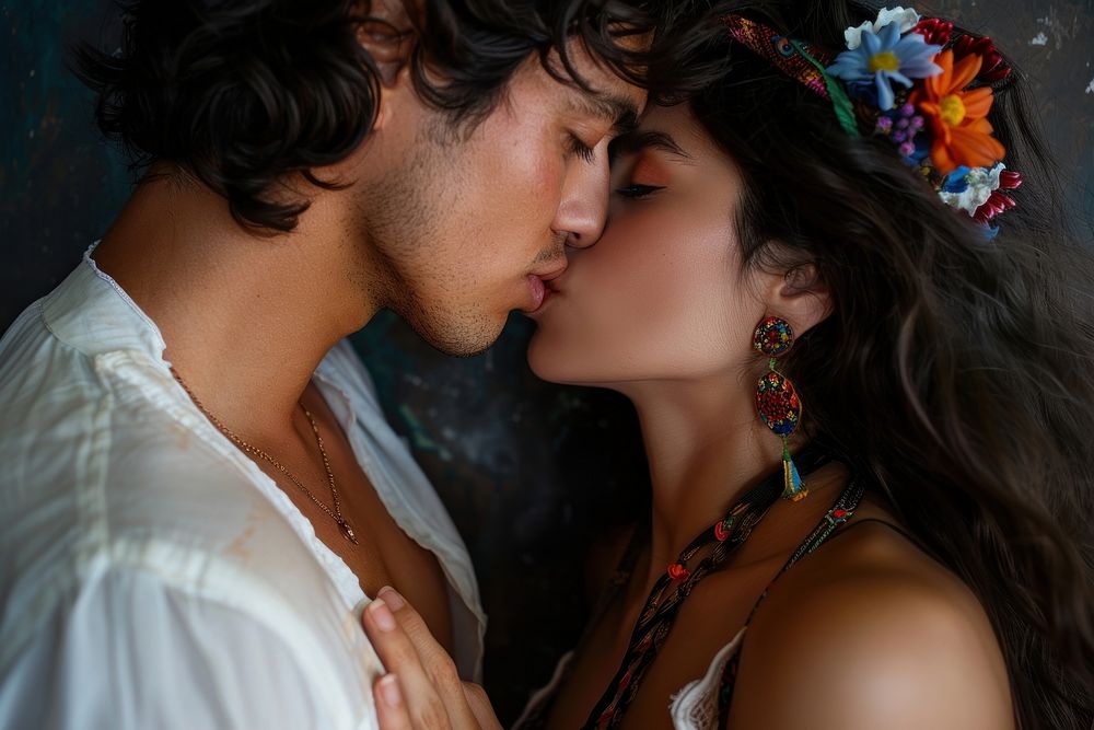 Latin Mexican couple kissing photo | Free Photo - rawpixel