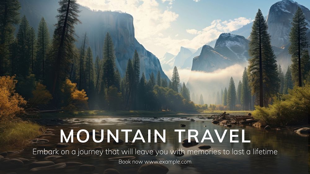Mountain travel blog banner template | Free Photo - rawpixel