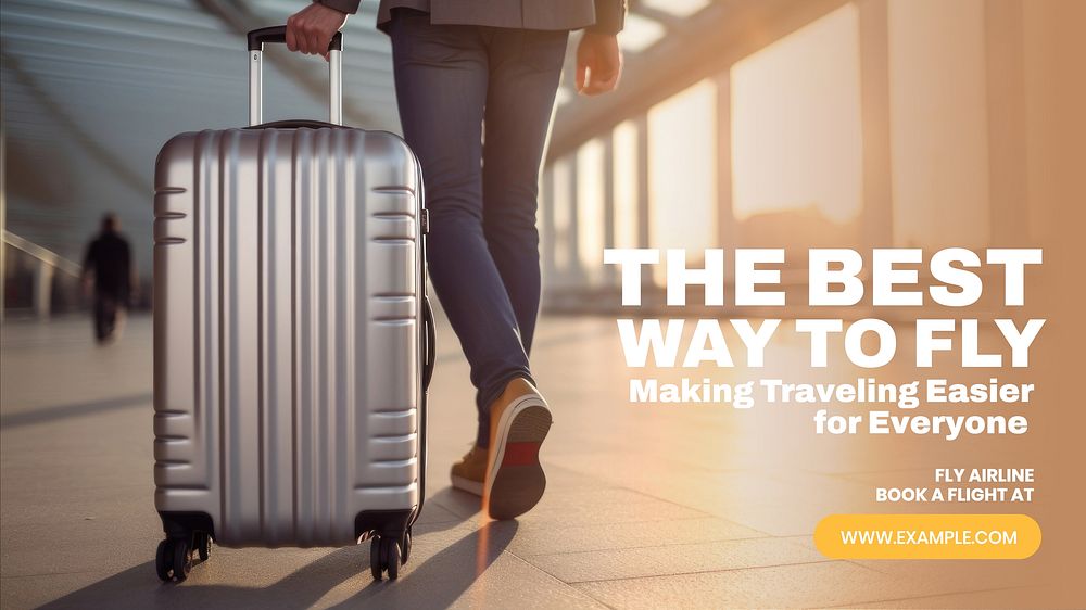 Airline advertisement blog banner template | Free Photo - rawpixel