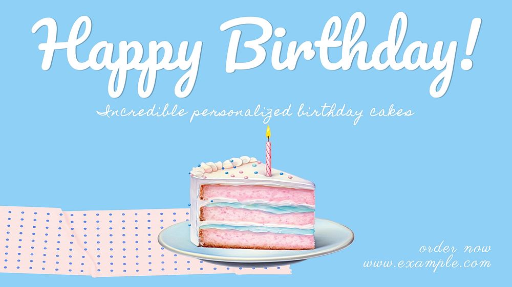 Happy birthday blog banner template | Free Photo - rawpixel