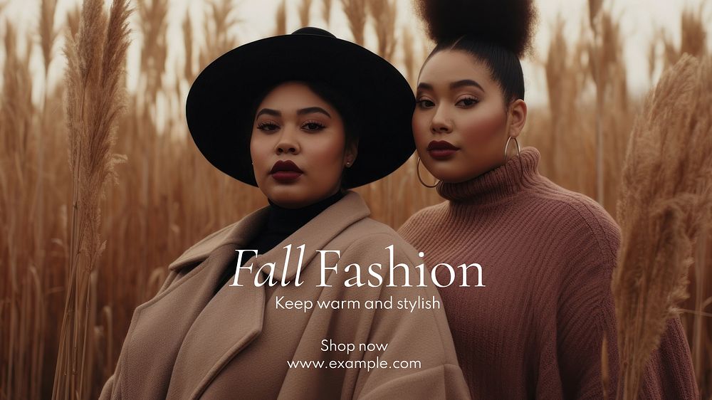 Fall fashion blog banner template | Free Photo - rawpixel