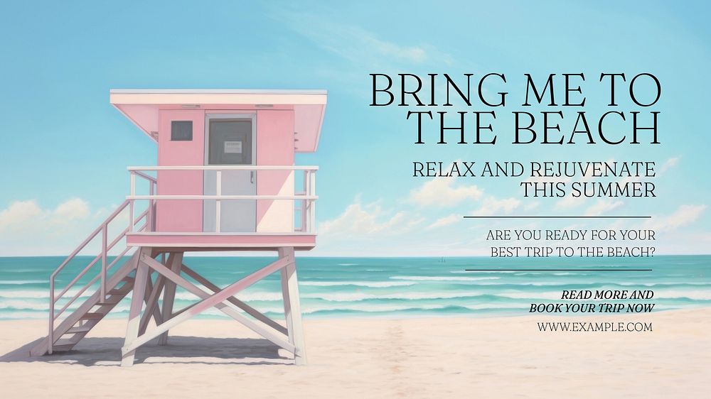 Beach travel blog banner template | Free Photo - rawpixel