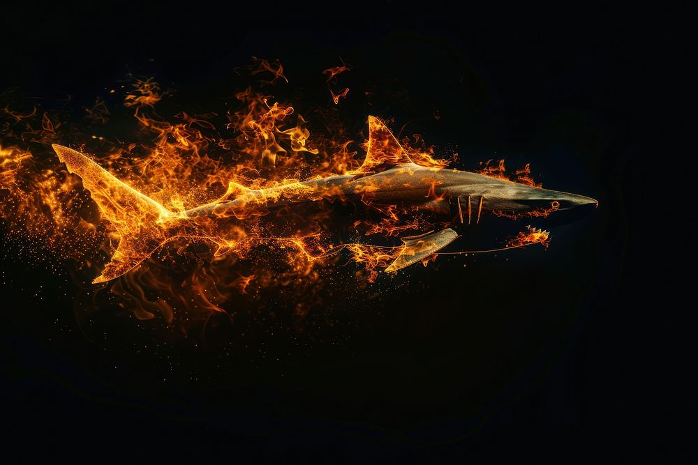 Shark fire flame transportation spaceship | Free Photo - rawpixel