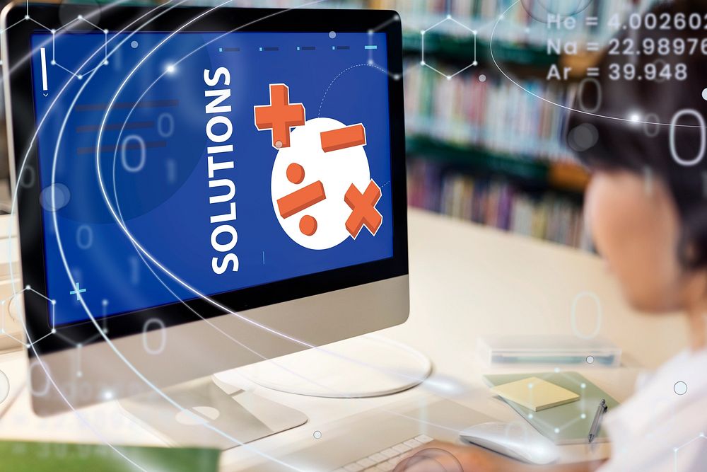 Student solving mathematics solution lessons | Free Photo Illustration ...