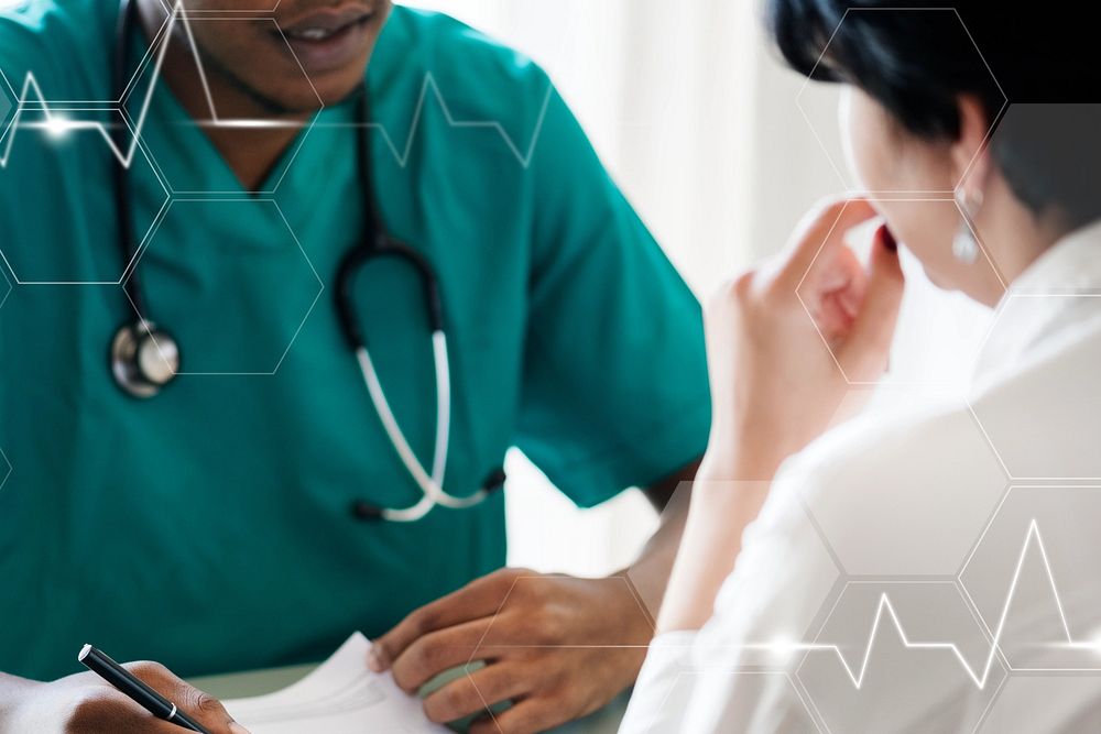 Doctor diagnose patient symptoms hospital | Free Photo Illustration ...