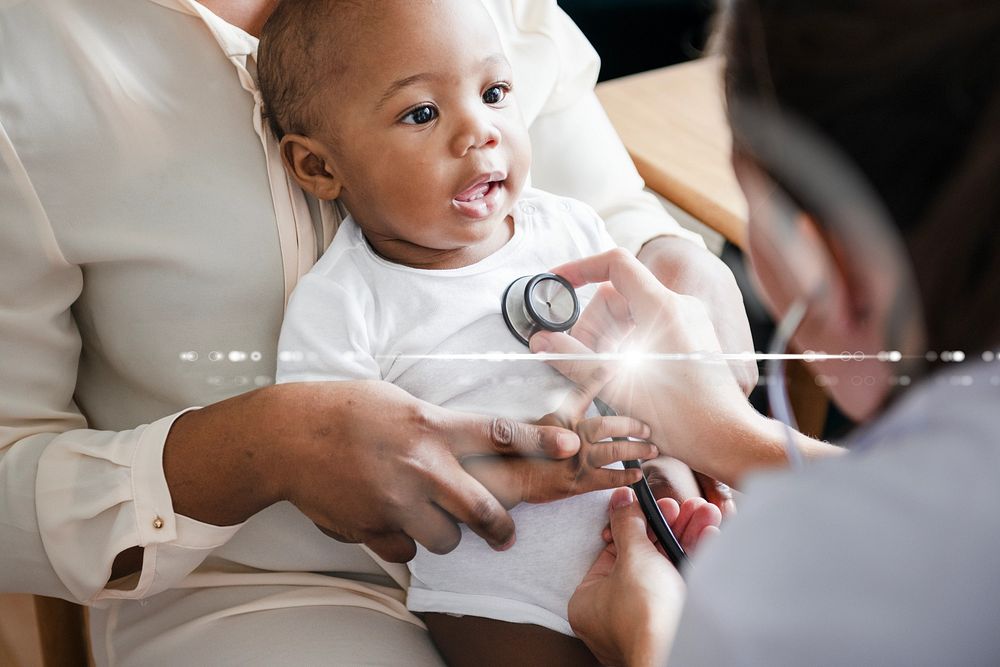 Baby's visit to the doctor | Free Photo Illustration - rawpixel