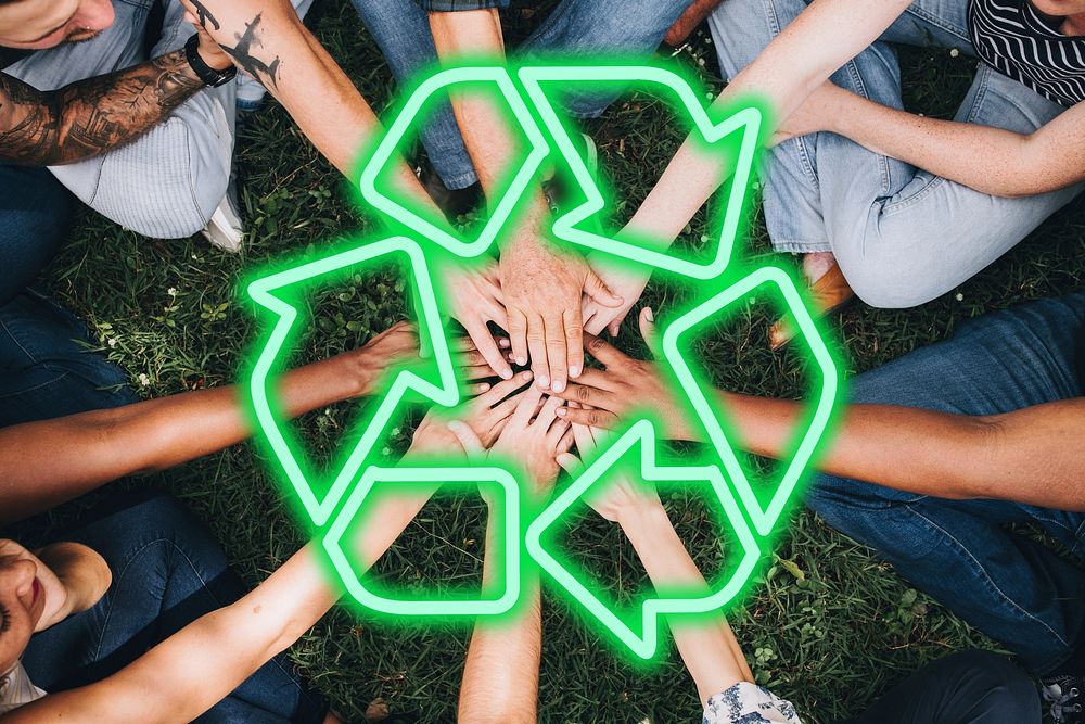 People stacking hands together park | Free Photo Illustration - rawpixel