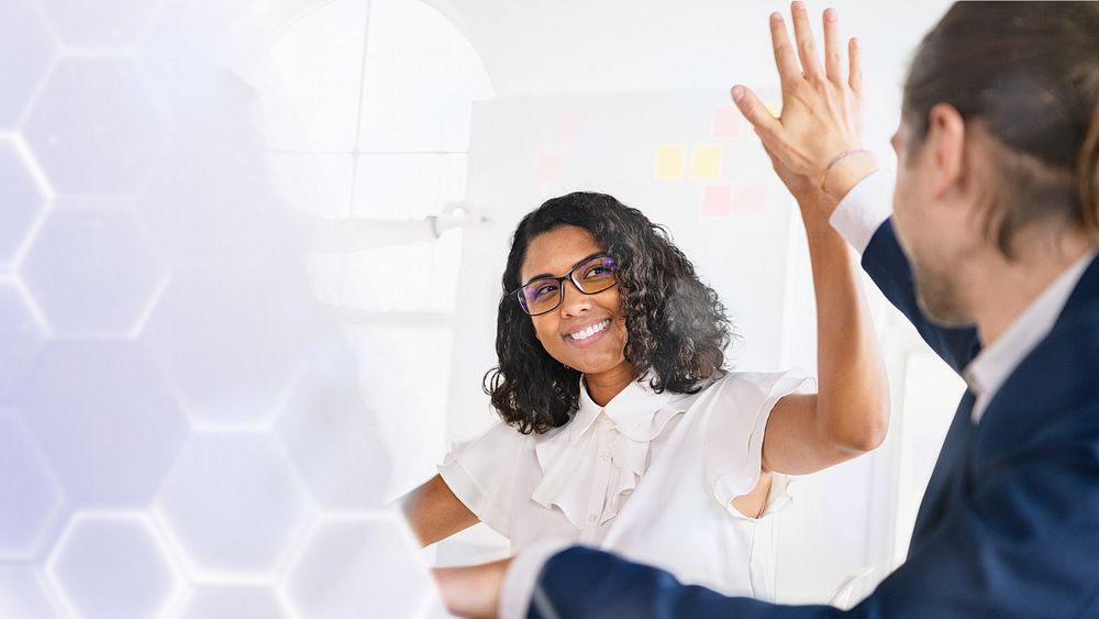 Business people giving high five | Free Photo Illustration - rawpixel