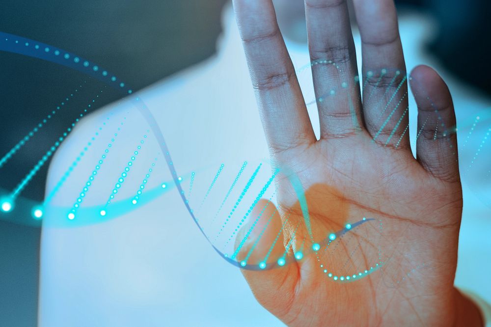 Hand DNA technology futuristic interface | Free Photo - rawpixel