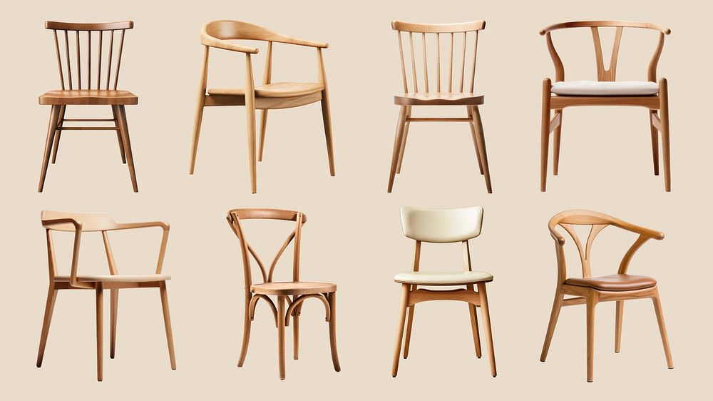 Wooden chair element set | Premium Photo - rawpixel