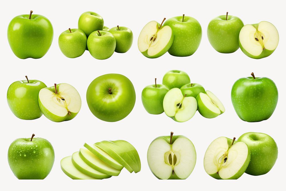 Green apple element set | Free Photo - rawpixel