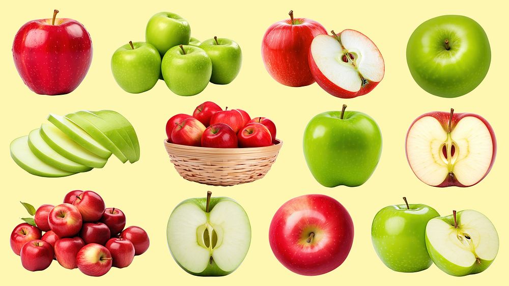 Red & green apple element | Premium Photo - rawpixel