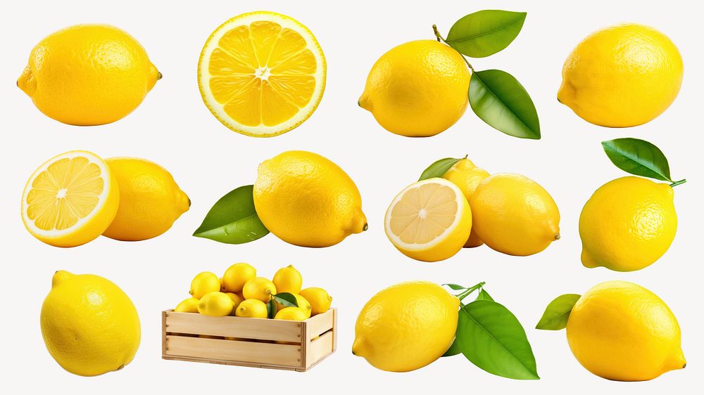 Lemon element set | Free Photo - rawpixel