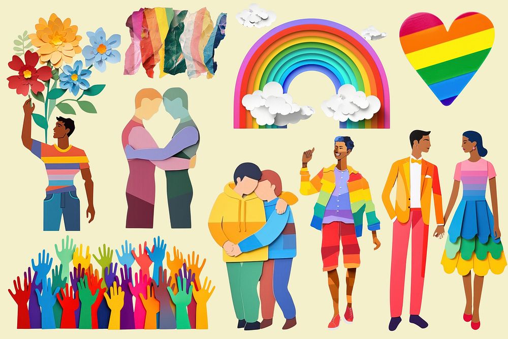 Paper craft LGBT pride element | Premium Photo - rawpixel