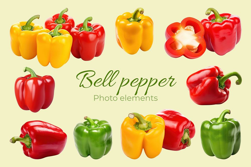 Bell pepper food element set | Premium Photo - rawpixel