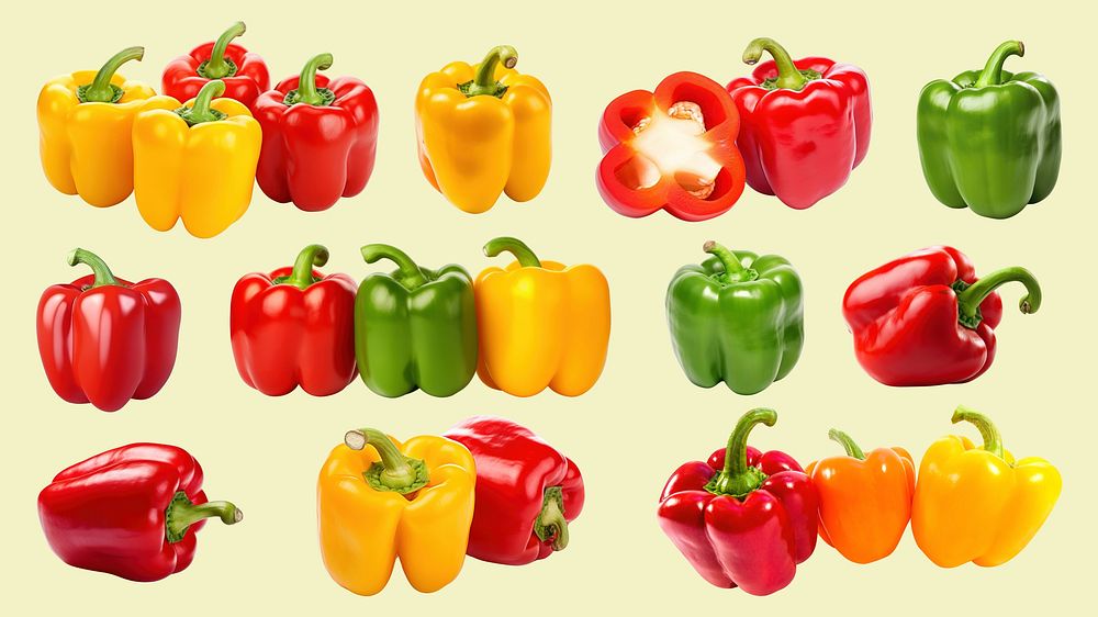 Bell pepper food element set | Premium Photo - rawpixel