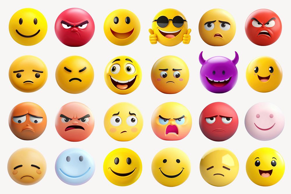 3D emojis isolated image set | Free Photo - rawpixel