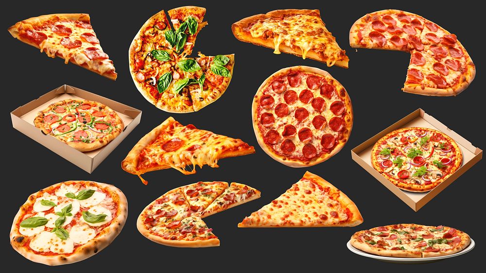 Italian pizza food element set | Premium Photo - rawpixel
