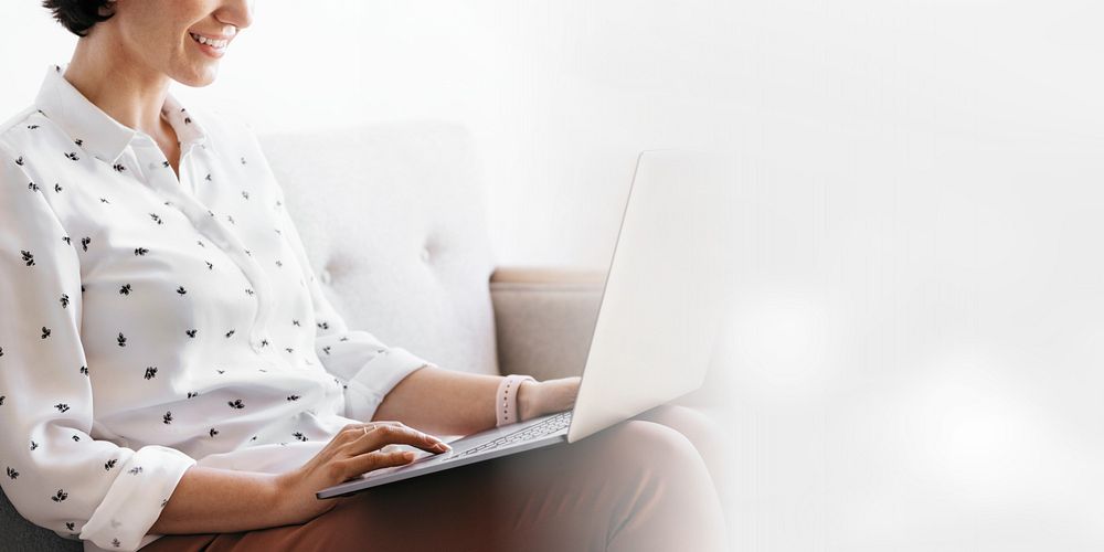 Happy woman working at home | Free Photo - rawpixel