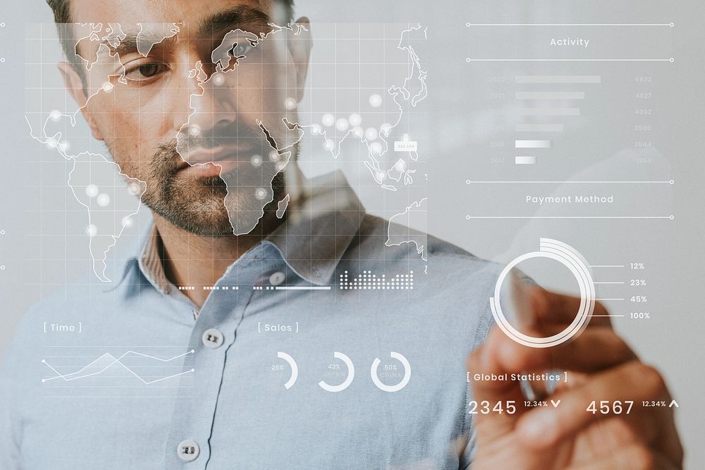 Mature man writing an invisible | Free Photo - rawpixel