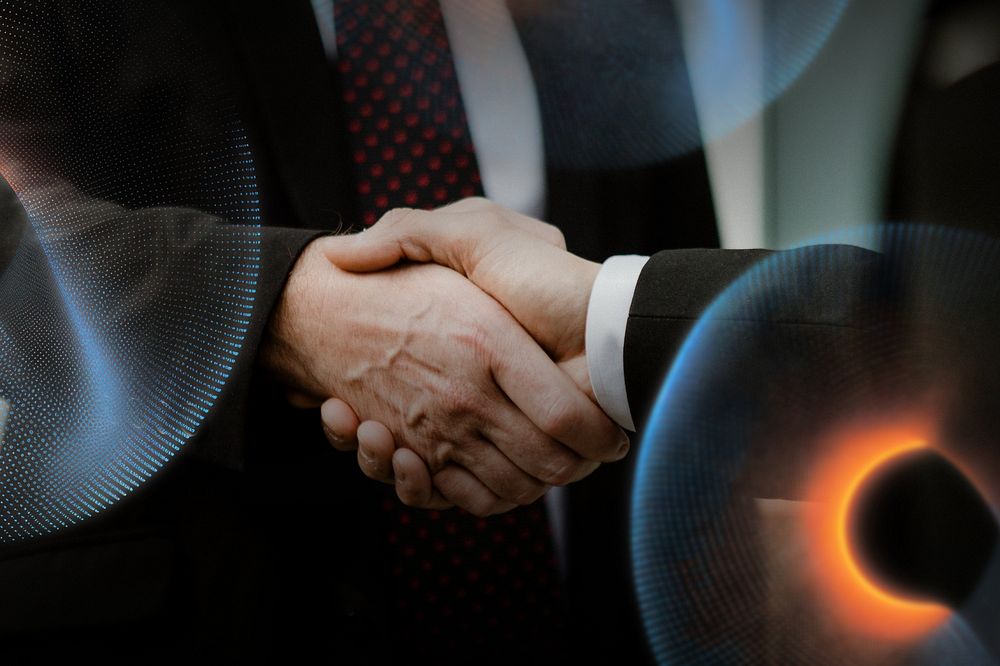 Businessmen making a business deal | Free Photo Illustration - rawpixel