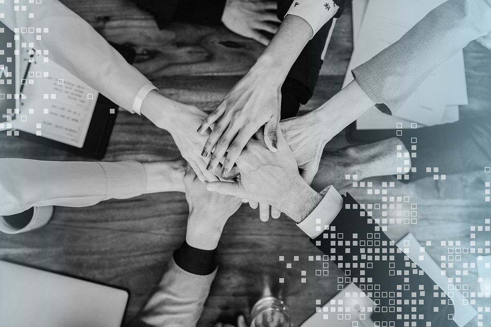 Business people stacking their hands | Free Photo Illustration - rawpixel