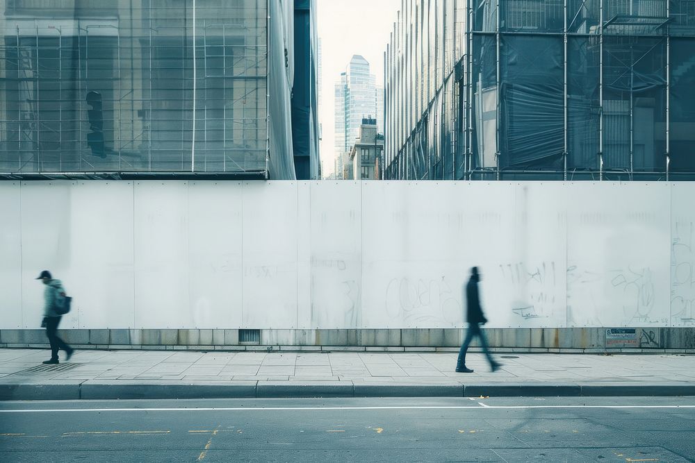 Exterior construction hoarding walking person | Free Photo - rawpixel