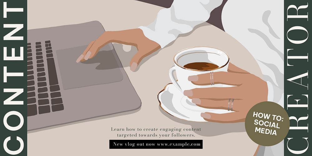 Content creator Twitter post template | Free Photo - rawpixel