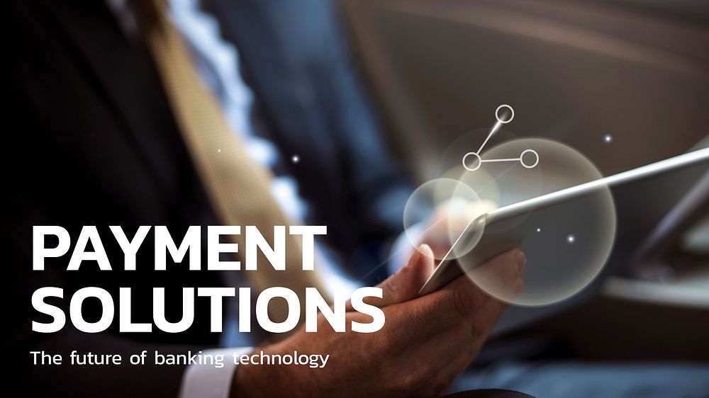 Payment solutions blog banner template | Free Photo - rawpixel