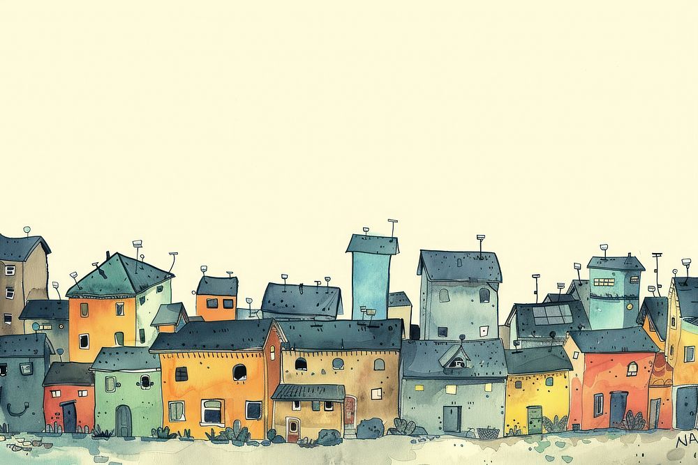 Urban village art transportation neighborhood | Free Photo Illustration ...