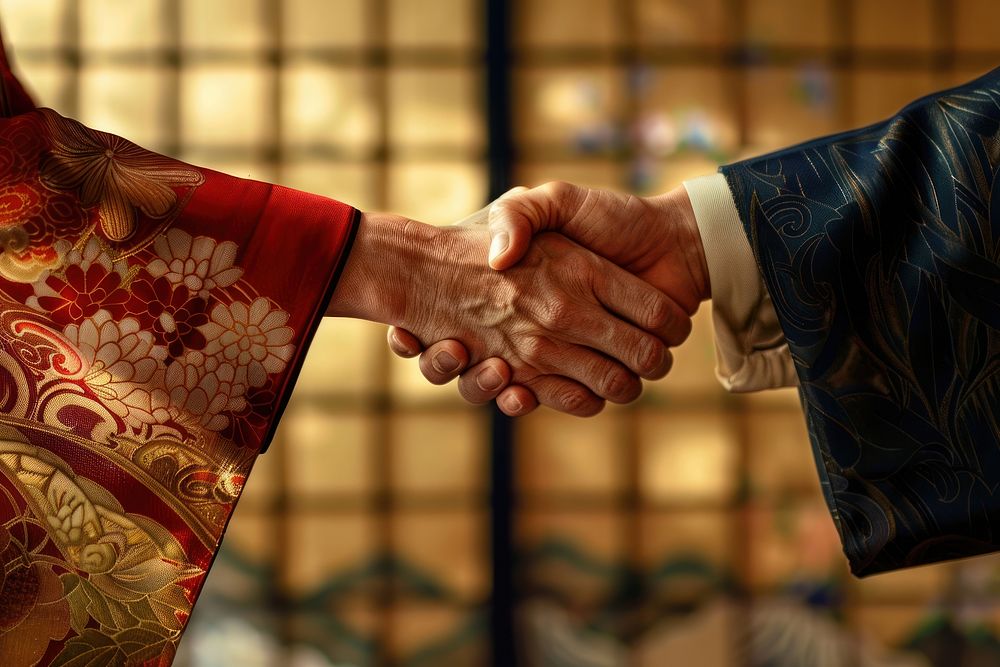 Traditional Japanese bow handshake person | Free Photo - rawpixel
