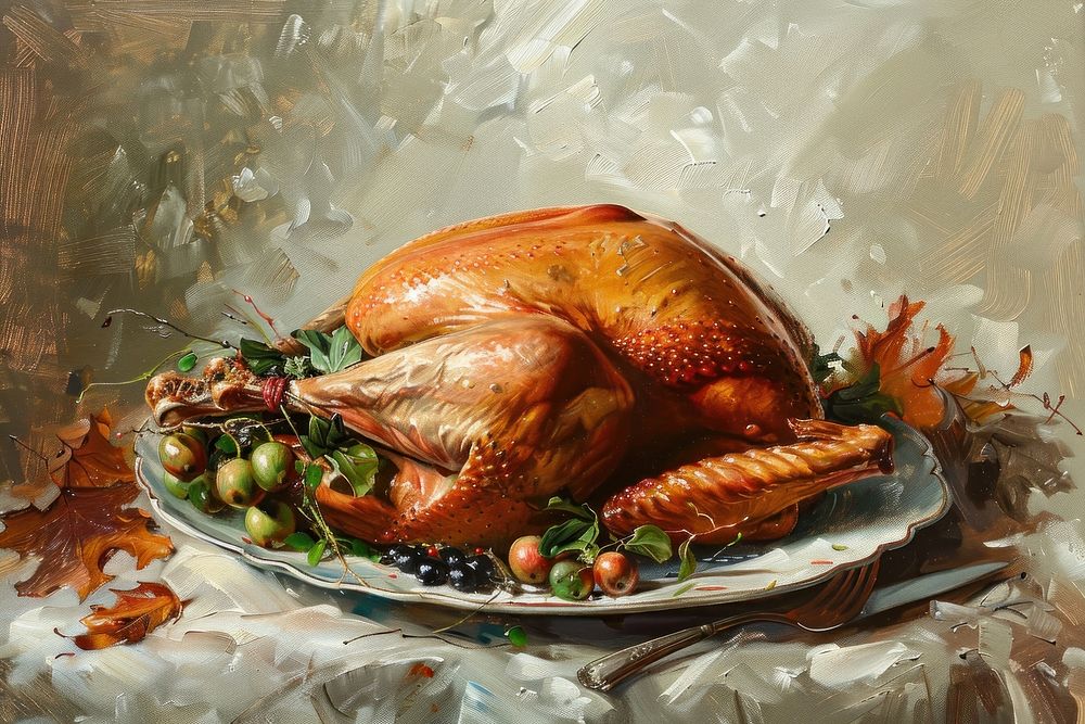 Close pale roasted turkey dinner | Free Photo Illustration - rawpixel