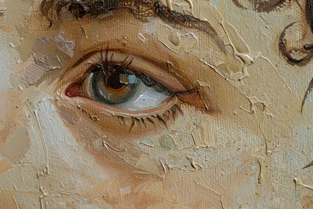 Close pale painting art. | Free Photo Illustration - rawpixel