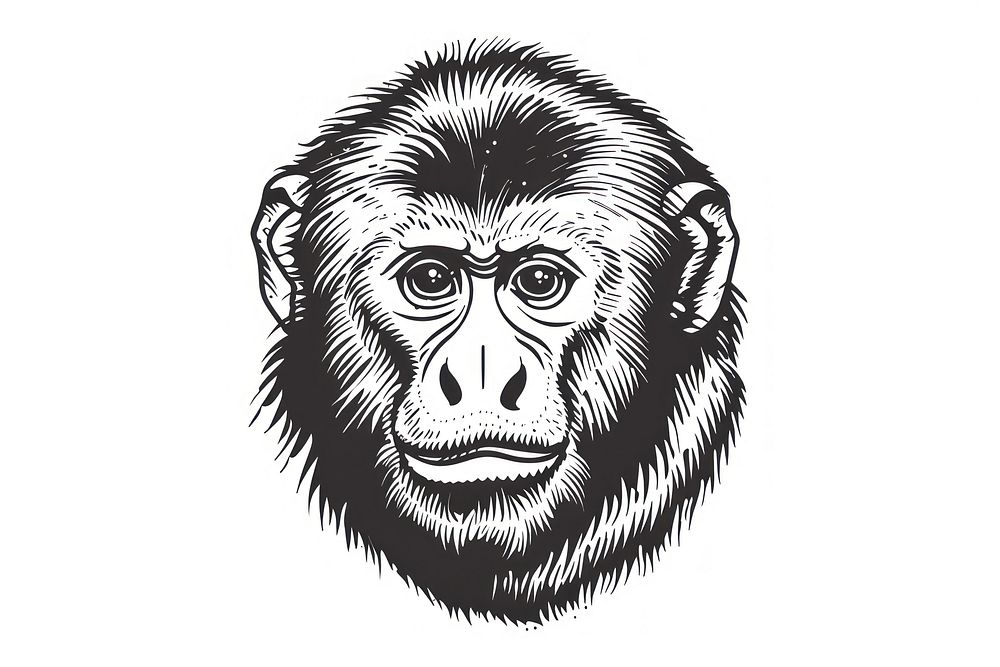 Capuchin monkey illustrated wildlife drawing. | Free Photo Illustration ...