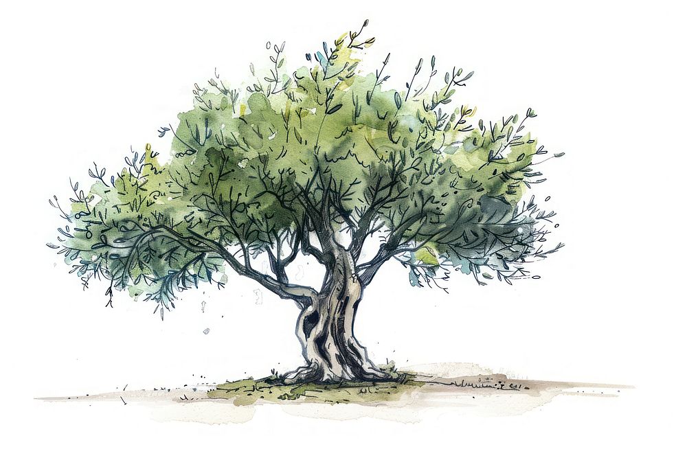 Olive tree sketch art illustrated | Free Photo Illustration - rawpixel