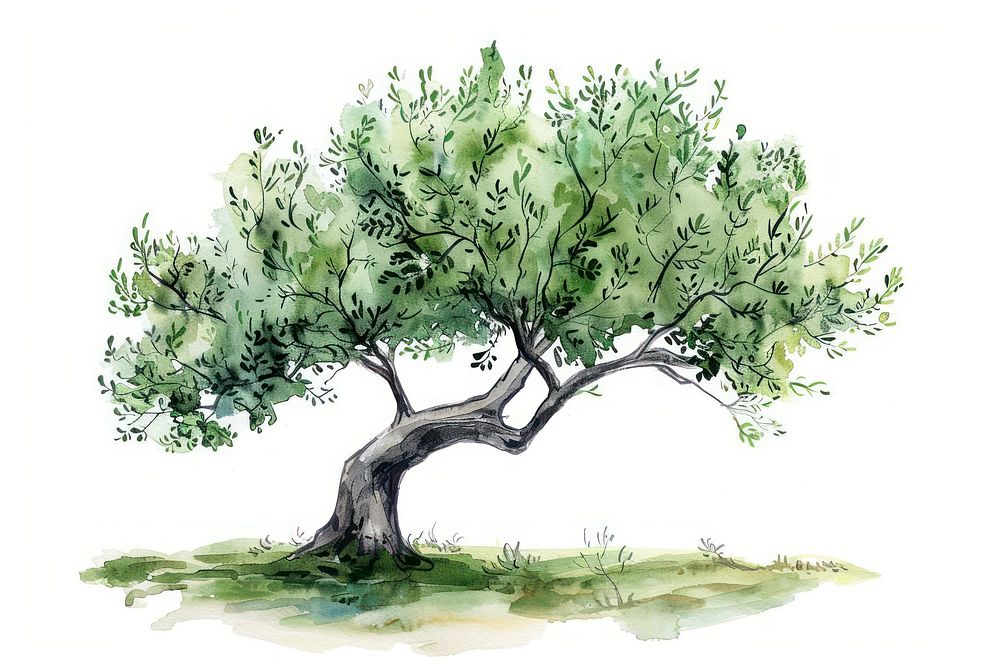 Olive tree sketch art illustrated. | Free Photo Illustration - rawpixel