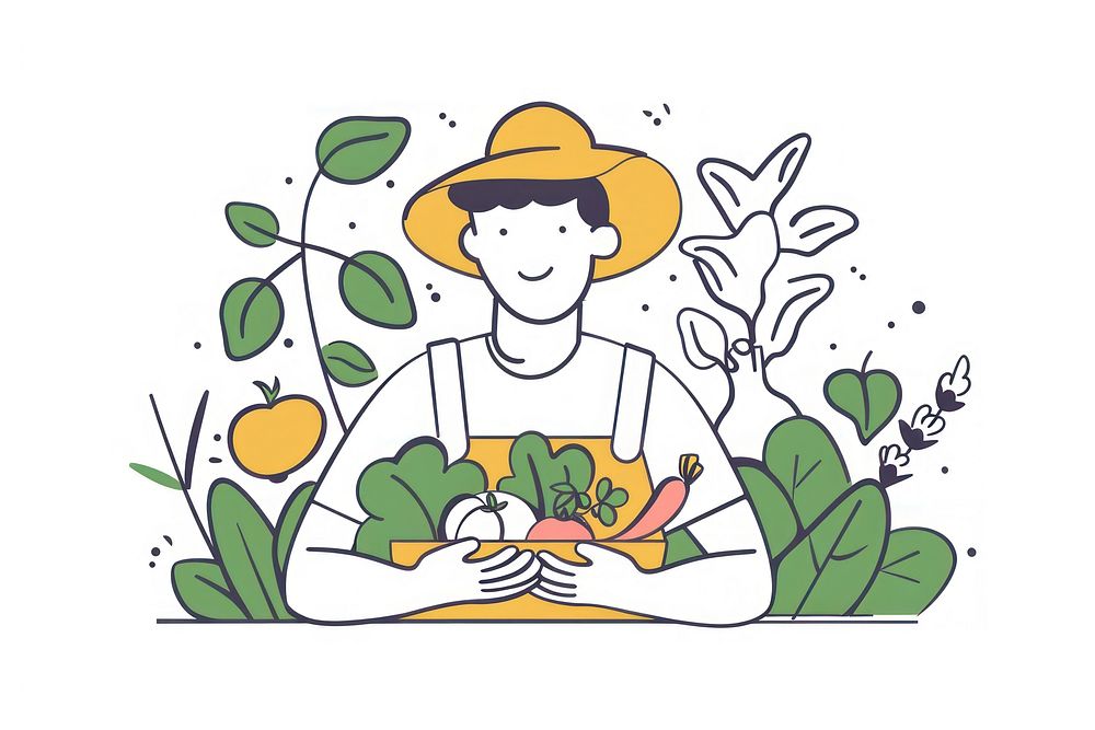 Smart farming drawing face illustrated. | Free Photo Illustration ...