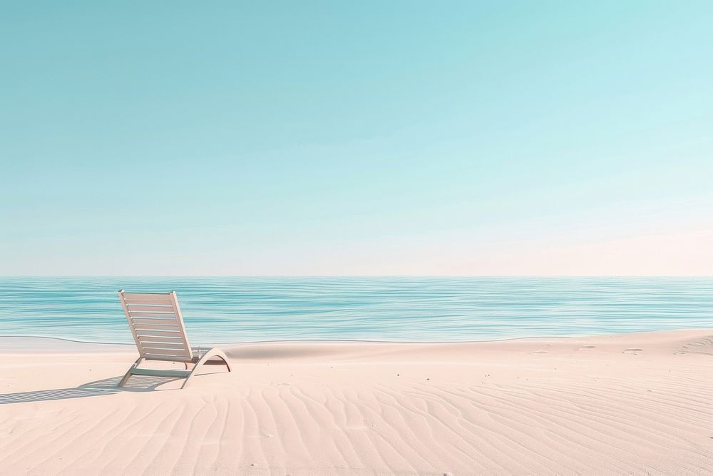 Beach illustration minimal furniture outdoors | Free Photo Illustration ...