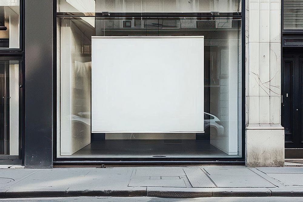 blank white shop window mockup | Free Photo - rawpixel