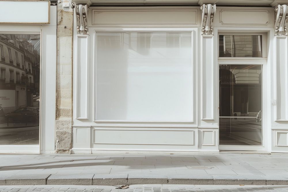 blank white shop window mockup | Free Photo - rawpixel