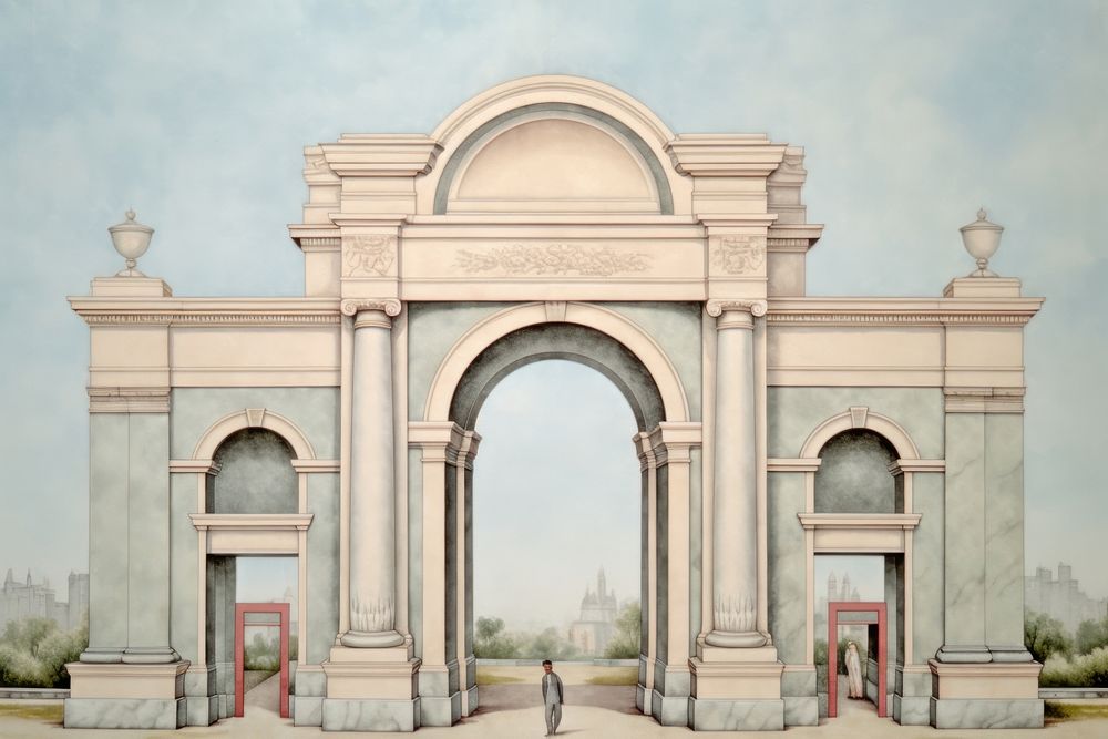 Arch architecture roman close part | Free Photo Illustration - rawpixel