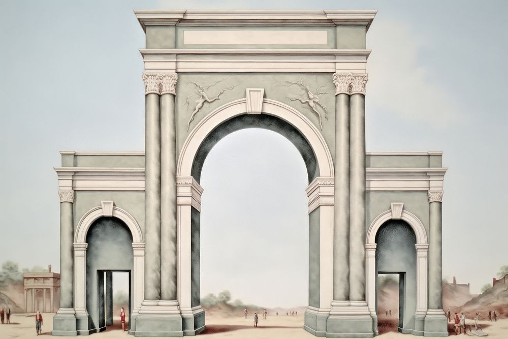 Arch architecture roman close part | Free Photo Illustration - rawpixel