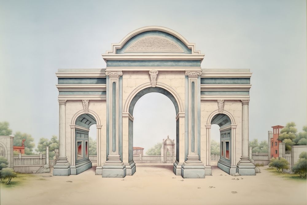 Arch architecture roman close part | Free Photo Illustration - rawpixel