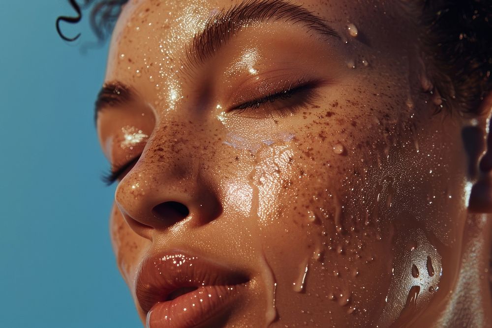 Skincare aesthetic sweating female person. | Free Photo - rawpixel