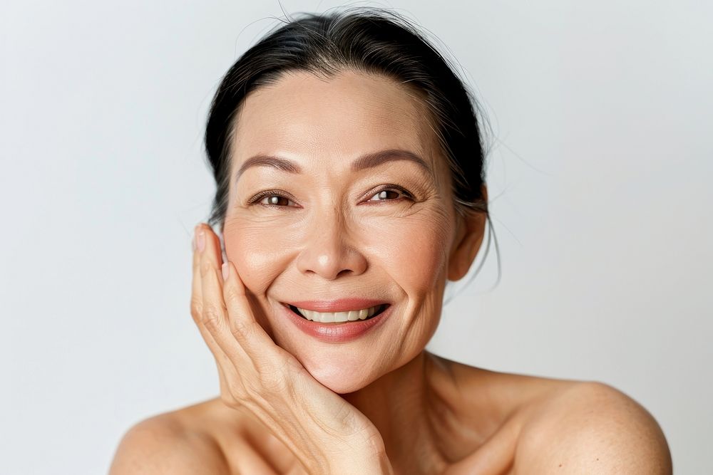 Happy woman face dimples | Free Photo - rawpixel