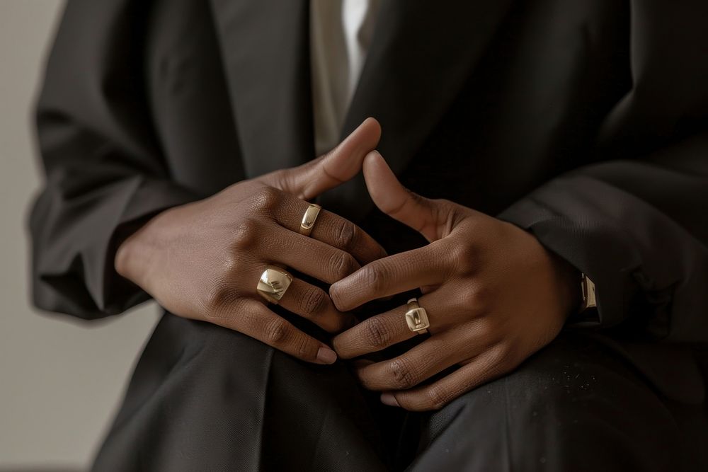 Gold signet rings finger person | Free Photo - rawpixel