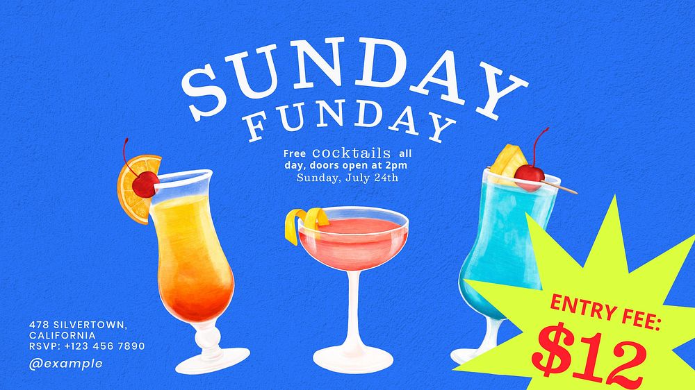 Cocktail Sunday PowerPoint presentation template | Free Photo - rawpixel